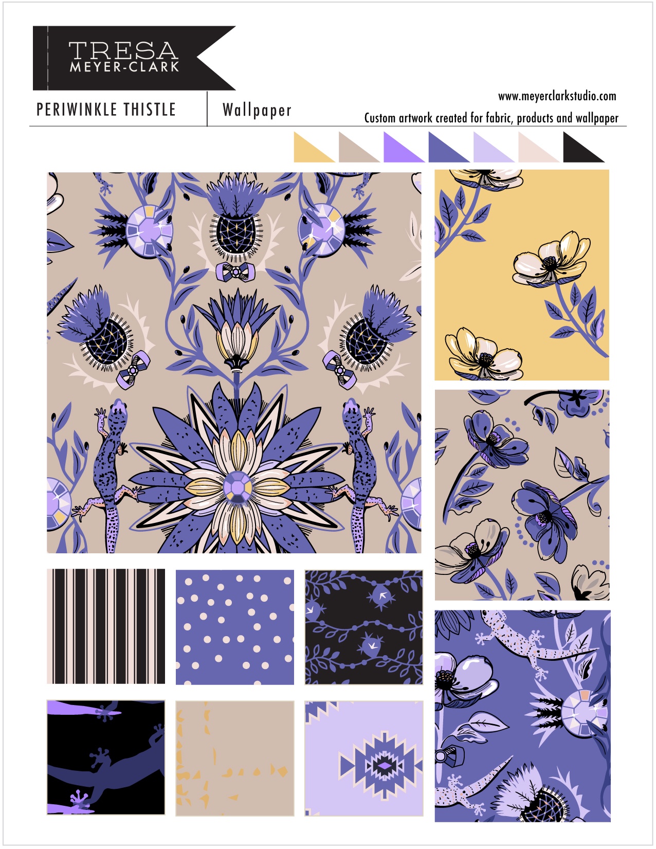 Periwinkle Gemstones and Lizards